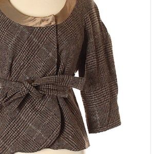 Sisley | Jackets & Coats | Sisley Brown Plaid Jacket | Poshmark